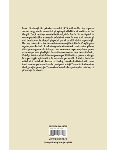 Porţile percepţiei. Raiul şi iadul