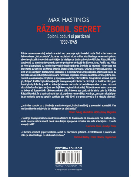 Războiul secret. Spioni, coduri şi partizani (1939-1945)