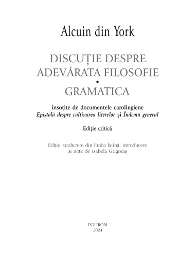 Discuţie despre adevărata filosofie * Gramatica